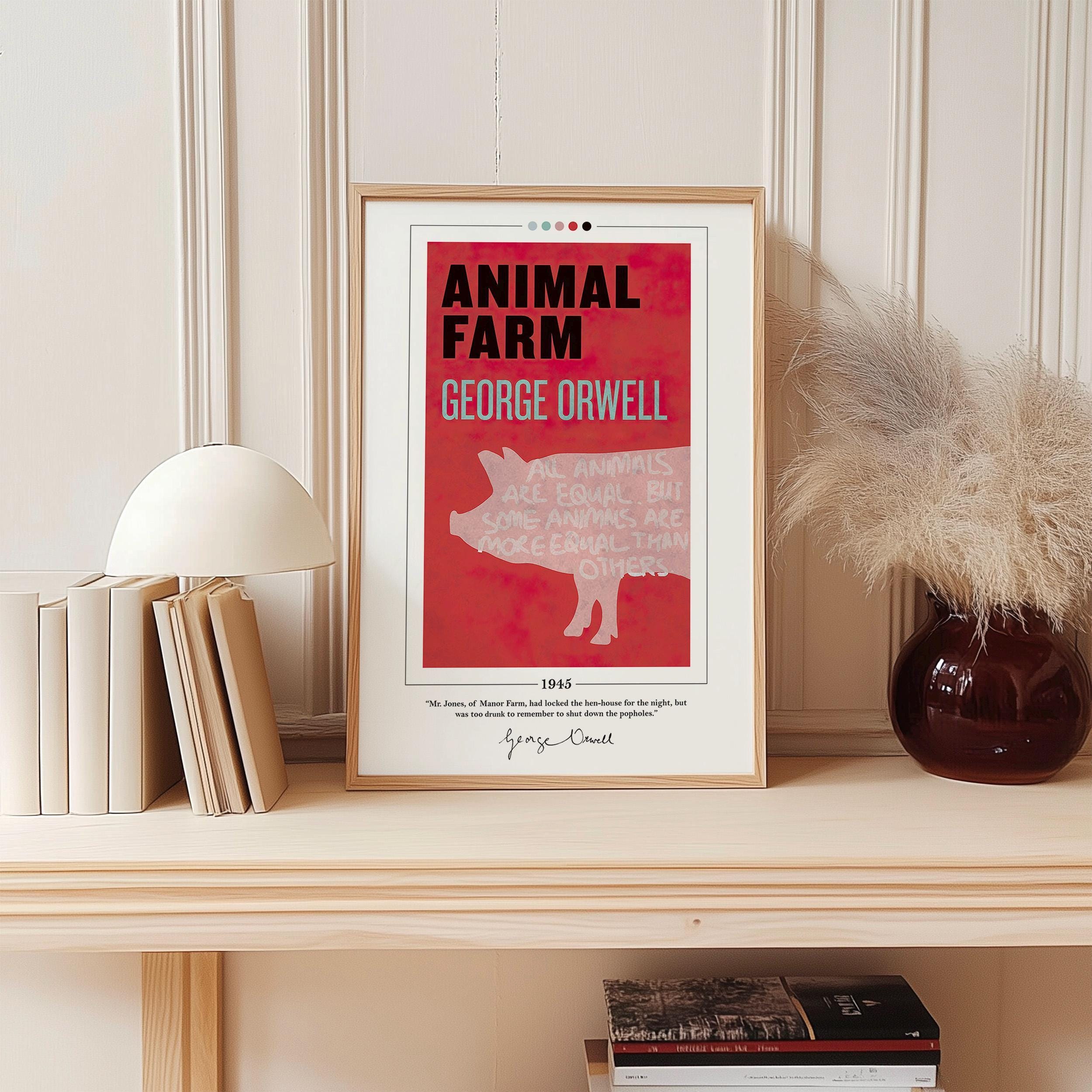 Animal Farm Book Cover Poster | George Orwell, Animal Farm Poster ...