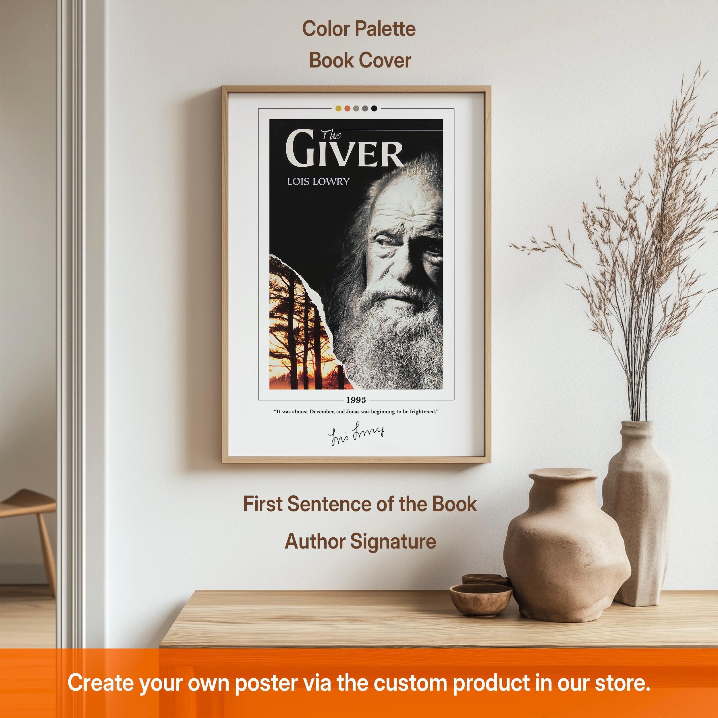 The Giver Book Cover Poster | Lois Lowry, the Giver Poster, the Giver ...