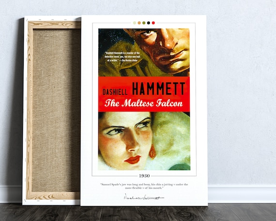 The Maltese Falcon Book Cover Poster Dashiell Hammett the - Etsy