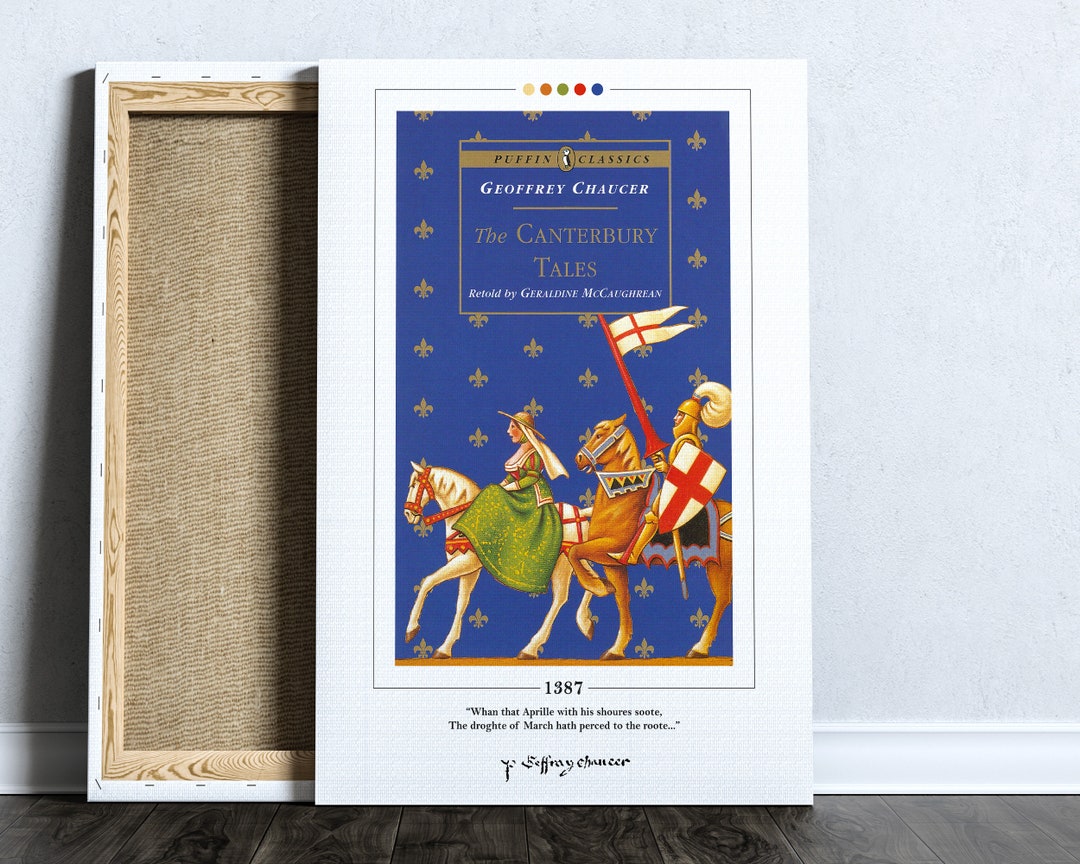 The Canterbury Tales Book Cover Poster | Geoffrey Chaucer, the ...