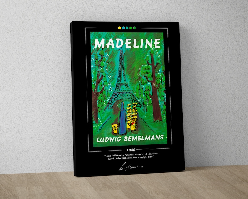 Madeline Book Cover Poster Ludwig Bemelmans Madeline - Etsy