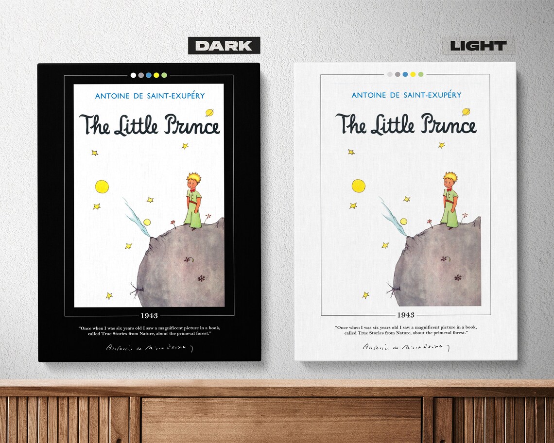The Little Prince Book Cover Poster Antoine De - Etsy