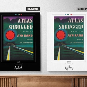 Atlas Shrugged Book Cover Poster | Ayn Rand, Atlas Shrugged Poster ...