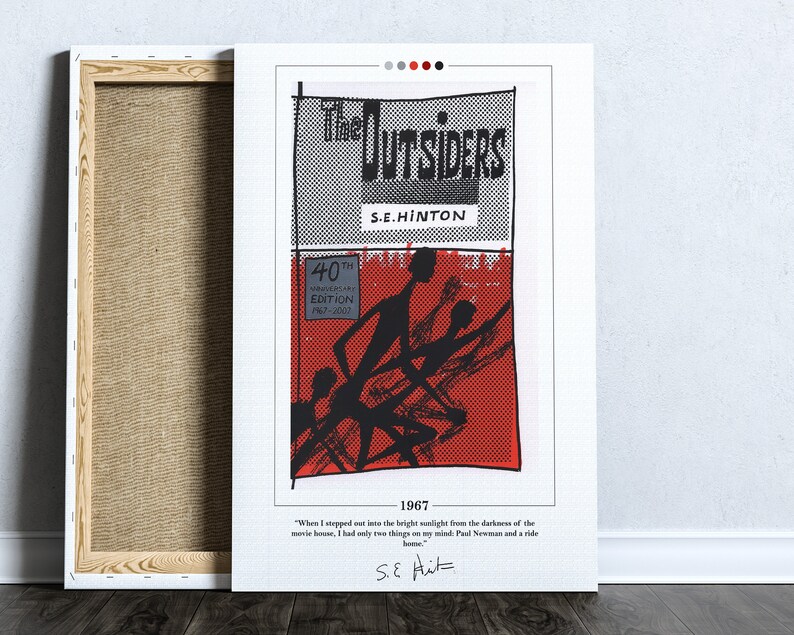 The Outsiders Book Cover Poster S. E. Hinton the Outsiders - Etsy
