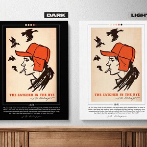 The Catcher in the Rye Book Cover Poster | J. D. Salinger, the Catcher ...