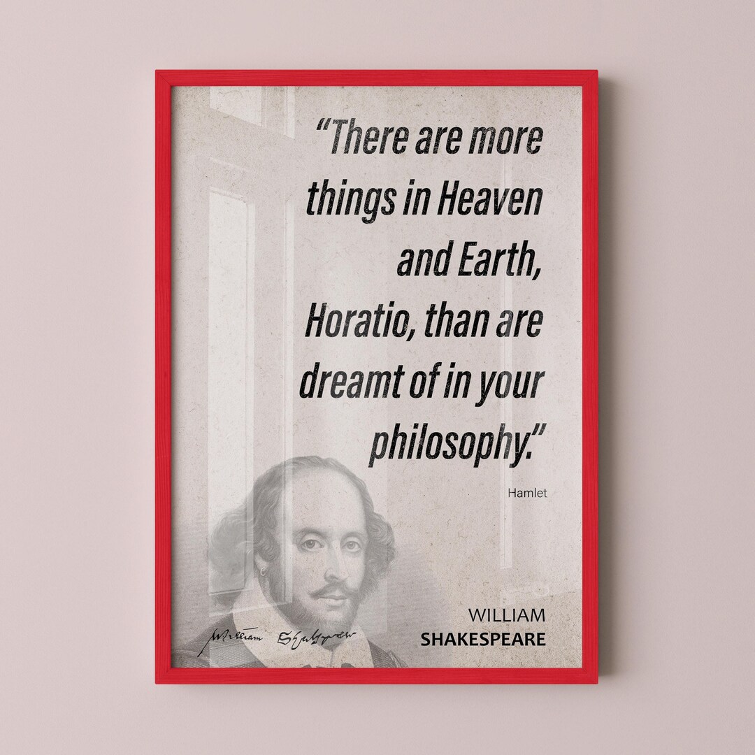 William Shakespeare Quote Wall Art | Hamlet Quote Poster, Quote Print ...