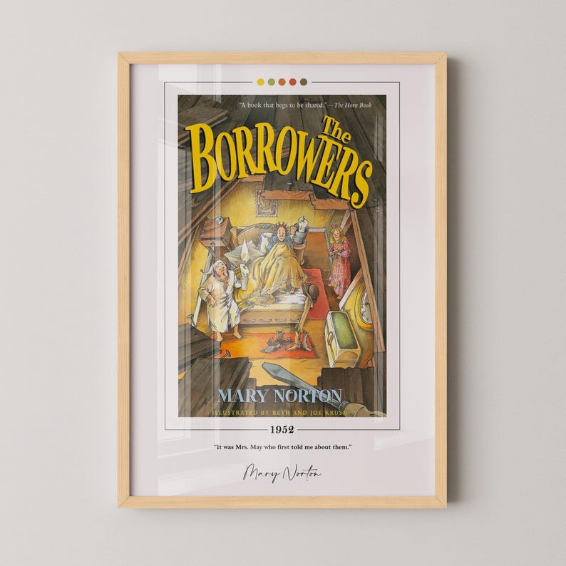 The Borrowers Book Cover Poster | Mary Norton, the Borrowers Poster ...