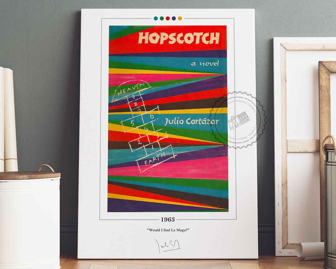 Hopscotch Book Cover Poster | Julio Cortazar, Hopscotch Poster ...
