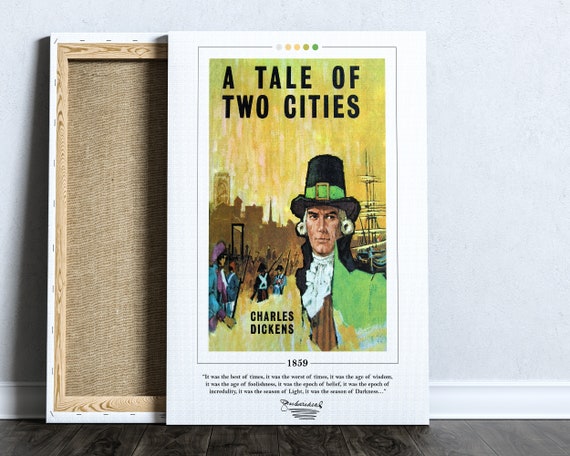 A Tale of Two Cities Book Cover Poster Charles Dickens A - Etsy