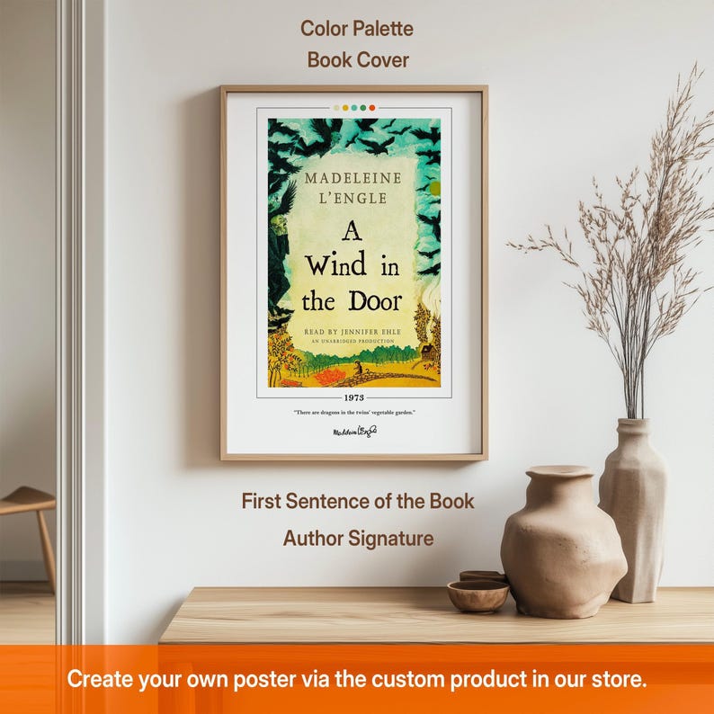 A Wind in the Door Book Cover Poster | Madeleine L'engle, A Wind in the ...