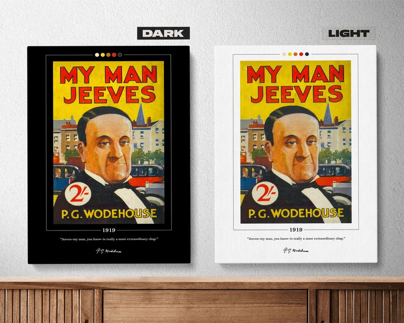 My Man Jeeves Book Cover Poster P. G. Wodehouse My Man - Etsy