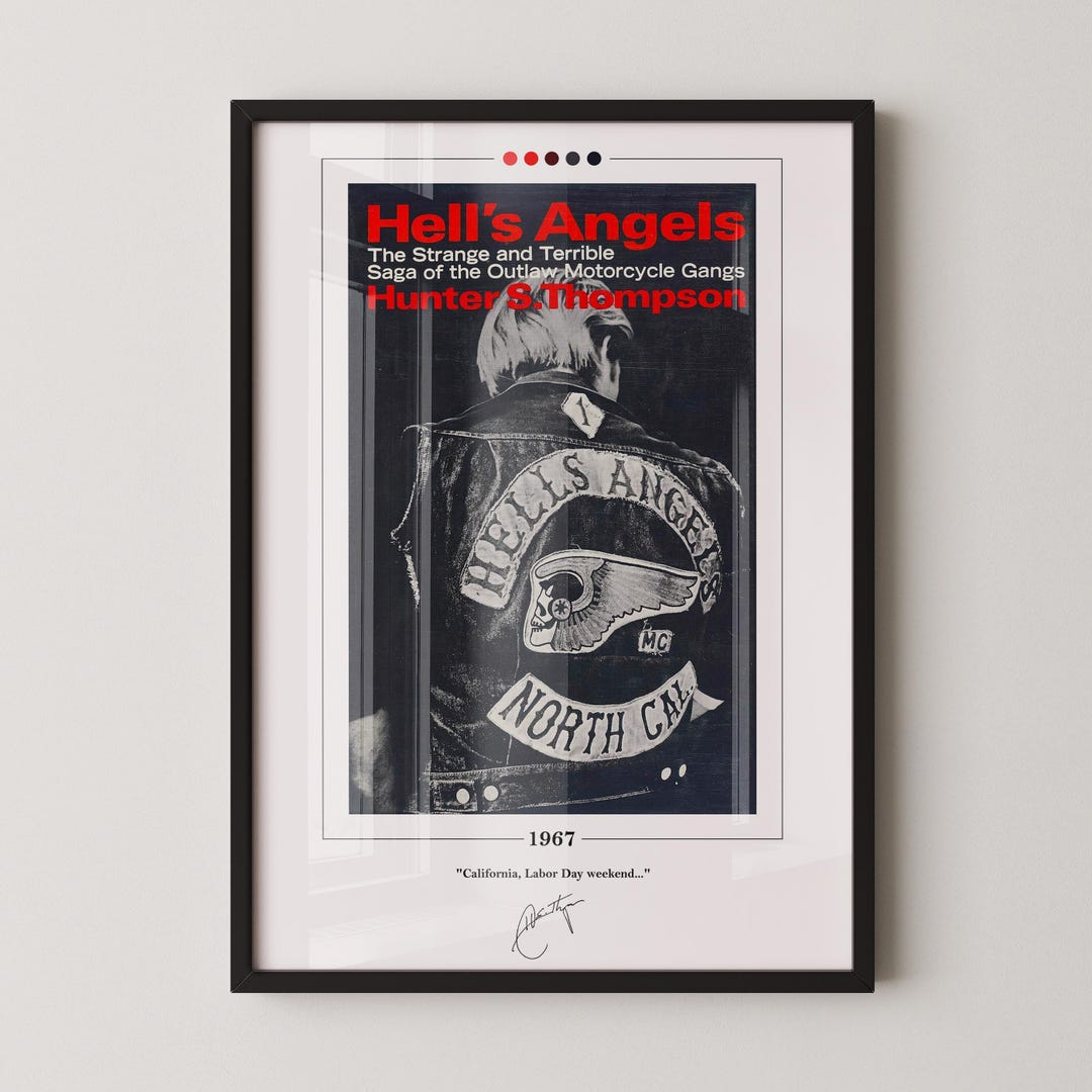 Hell's Angels Book Cover Poster | Hunter S. Thompson, Hell's Angels ...