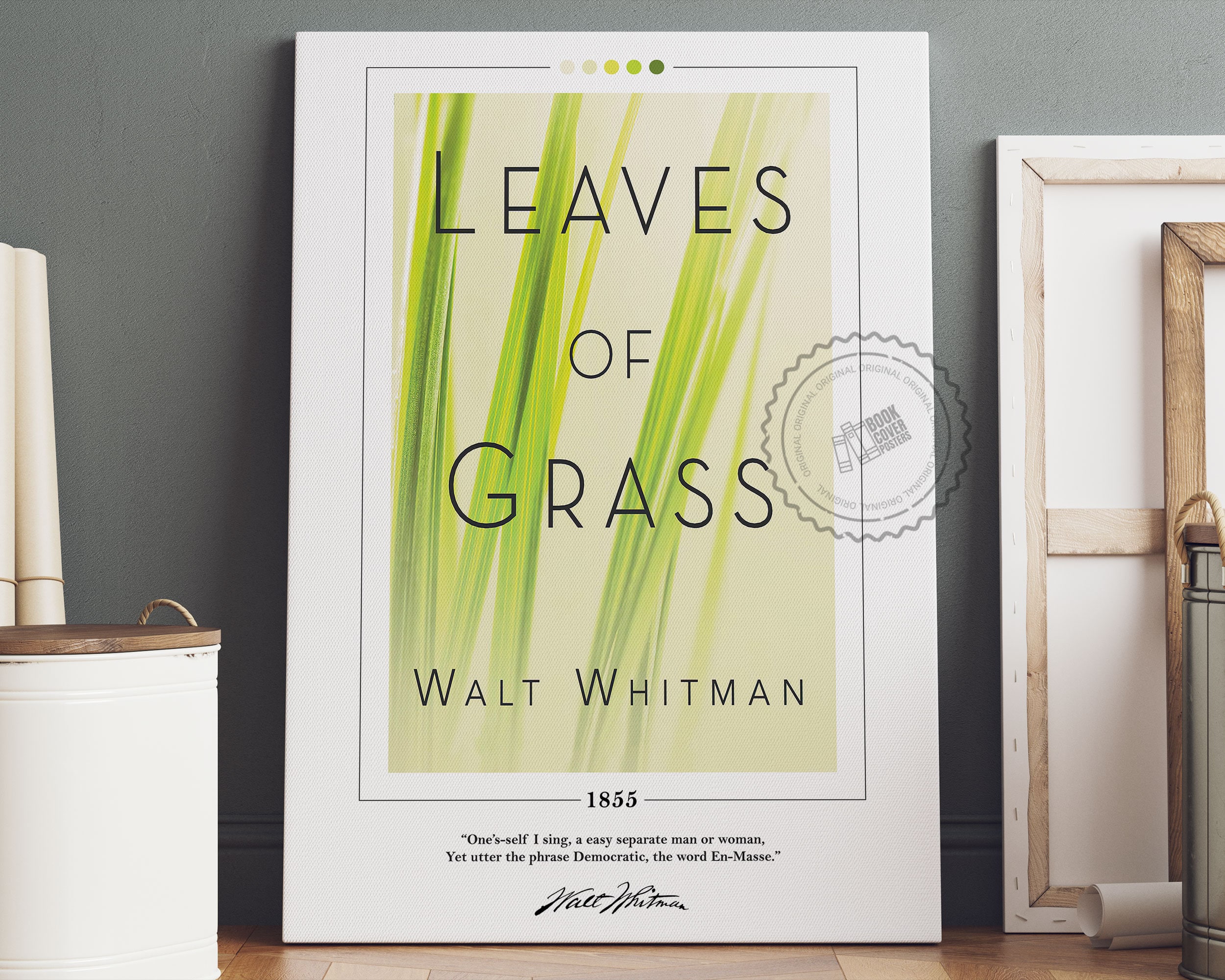 Leaves Of Grass Walt Whitman Book Cover