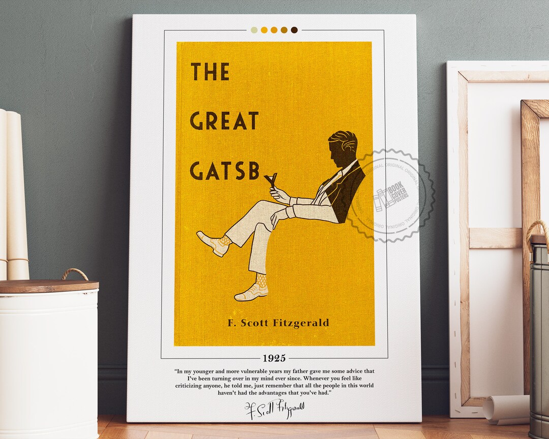 The Great Gatsby Book Cover Poster | F. Scott Fitzgerald, the Great ...
