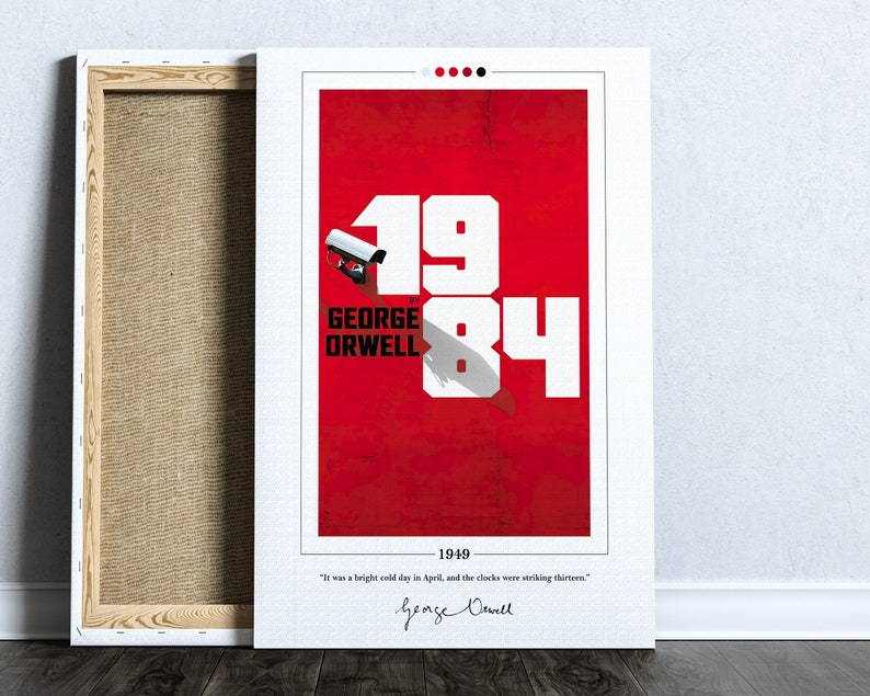 1984 Book Cover Poster George Orwell 1984 Poster 1984 - Etsy