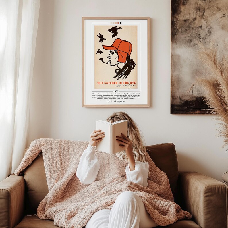 The Catcher in the Rye Book Cover Poster | J. D. Salinger, the Catcher ...