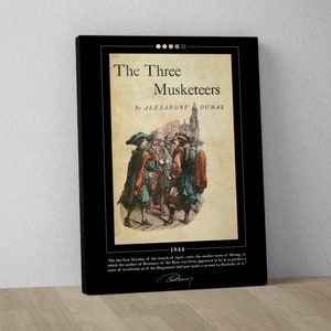The Three Musketeers Book Cover Poster | Alexandre Dumas, the Three ...