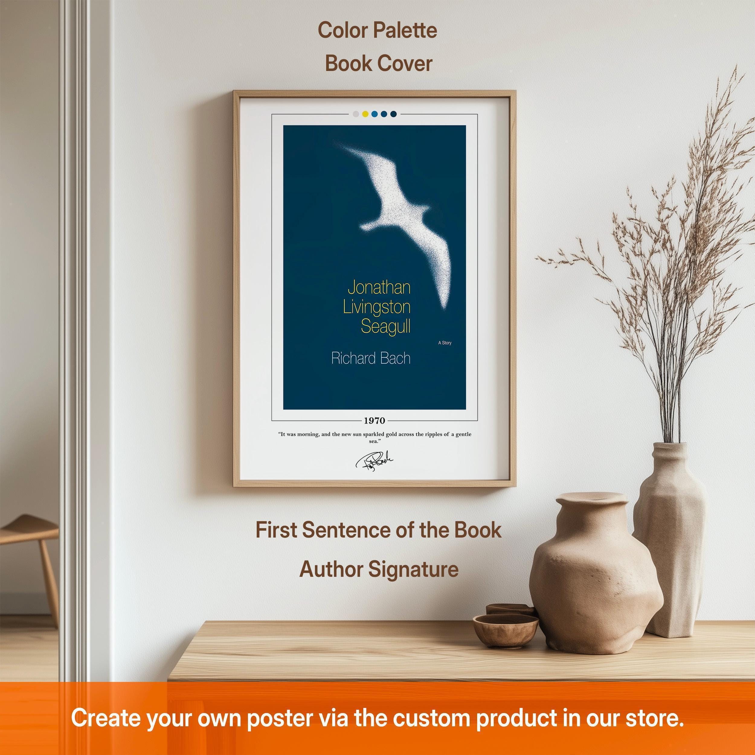Jonathan Livingston Seagull Book Cover Poster | Richard Bach, Jonathan ...