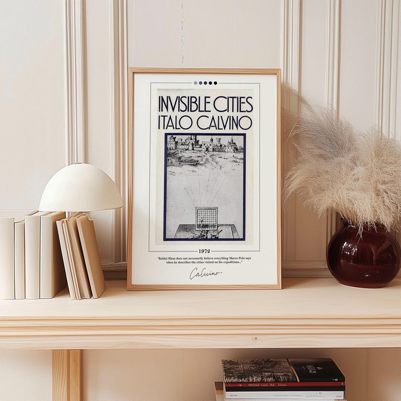 Invisible Cities Book Cover Poster | Italo Calvino, Invisible Cities ...