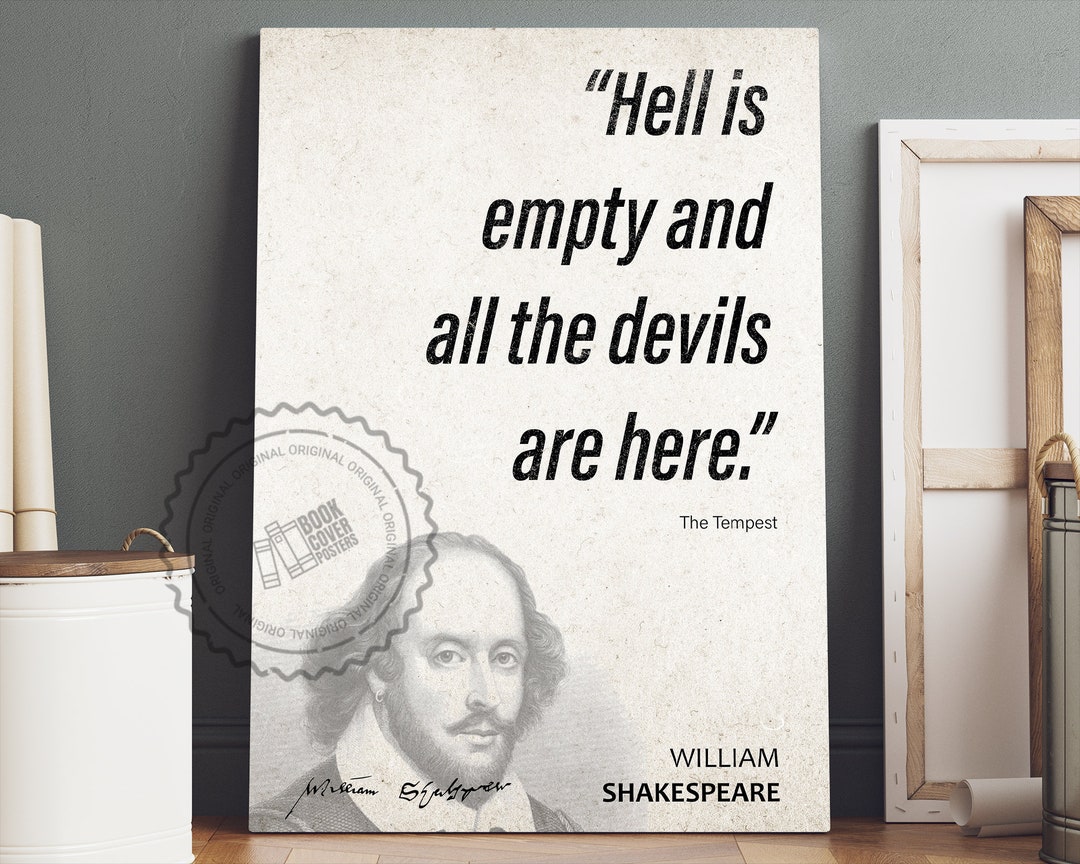William Shakespeare Quote Wall Art | the Tempest Quote Poster, Quote ...