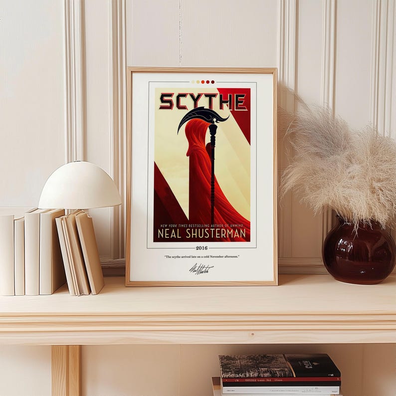 Scythe Book Cover Poster | Neal Shusterman, Scythe Poster, Scythe Print ...