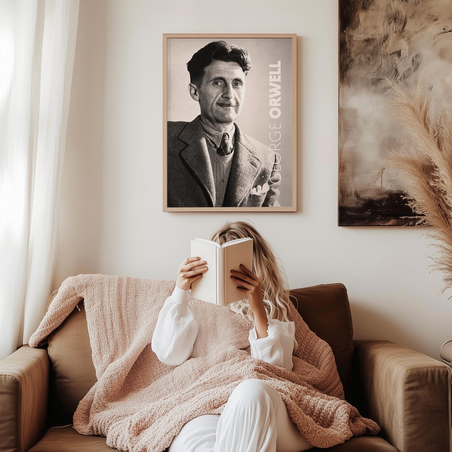 George Orwell Poster Canvas Wall Art, Book Lover Gifts, Gifts for ...