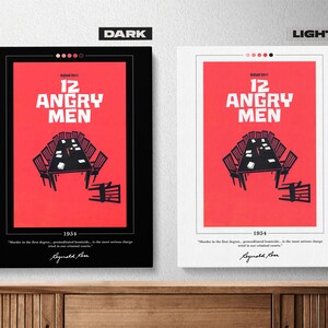 12 Angry Men Book Cover Poster | Reginald Rose, 12 Angry Men Poster, 12 ...