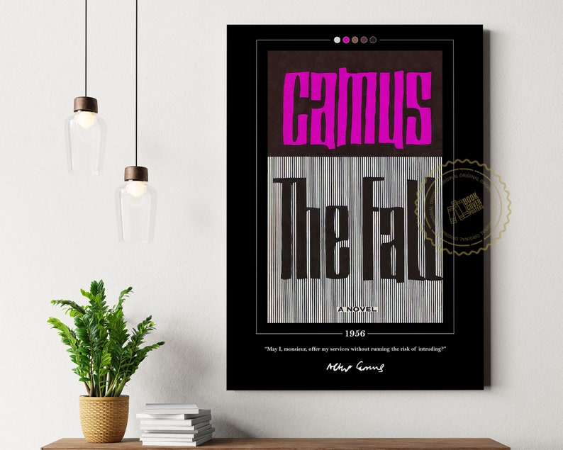 The Fall Book Cover Poster Albert Camus the Fall Poster - Etsy