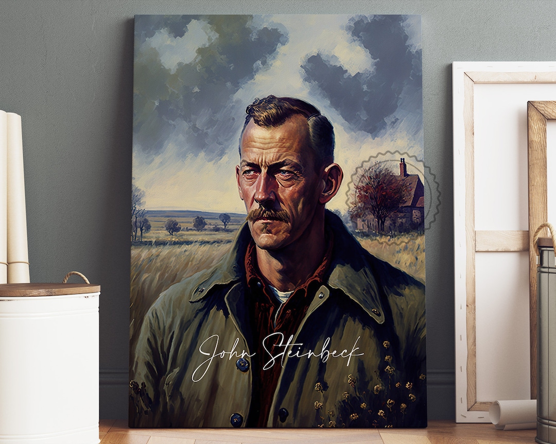 John Steinbeck Poster Canvas | John Steinbeck Canvas Wall Art, John ...