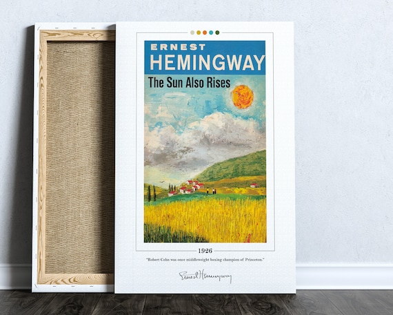 The Sun Also Rises Book Cover Poster Ernest Hemingway the - Etsy