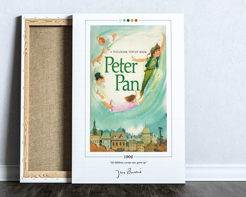 Peter Pan Book Cover Poster J. M. Barrie Peter Pan Poster - Etsy