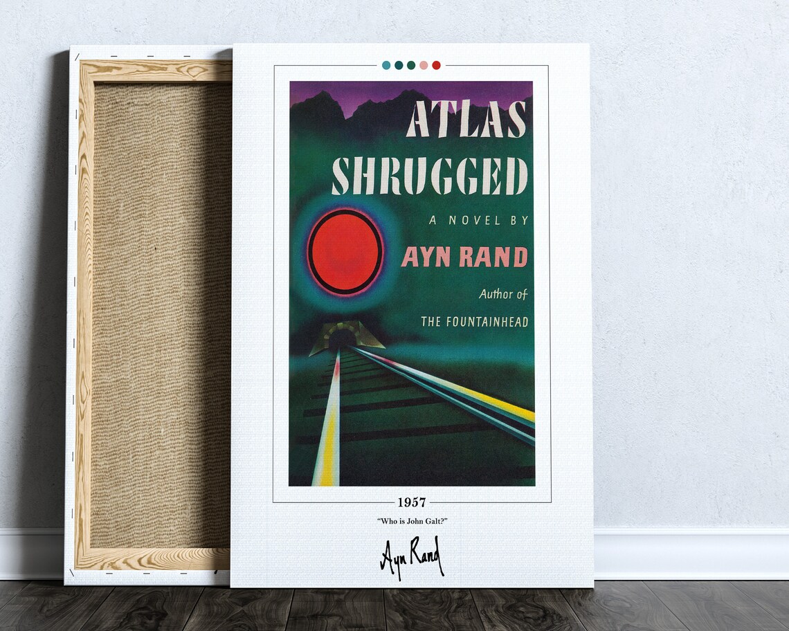 Atlas Shrugged Book Cover Poster Ayn Rand Atlas Shrugged - Etsy