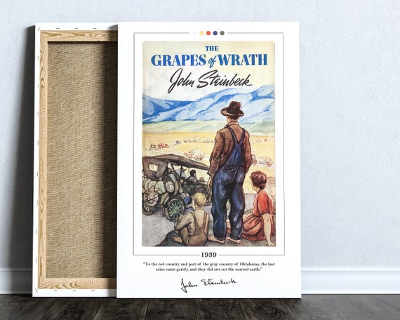 The Grapes of Wrath Book Cover Poster John Steinbeck the - Etsy