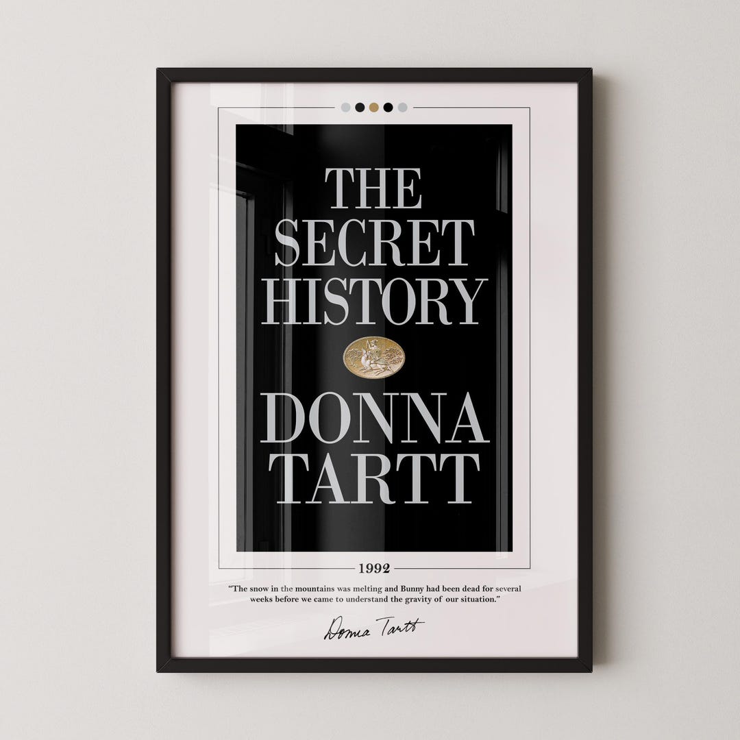 The Secret History Book Cover Poster | Donna Tartt, the Secret History ...