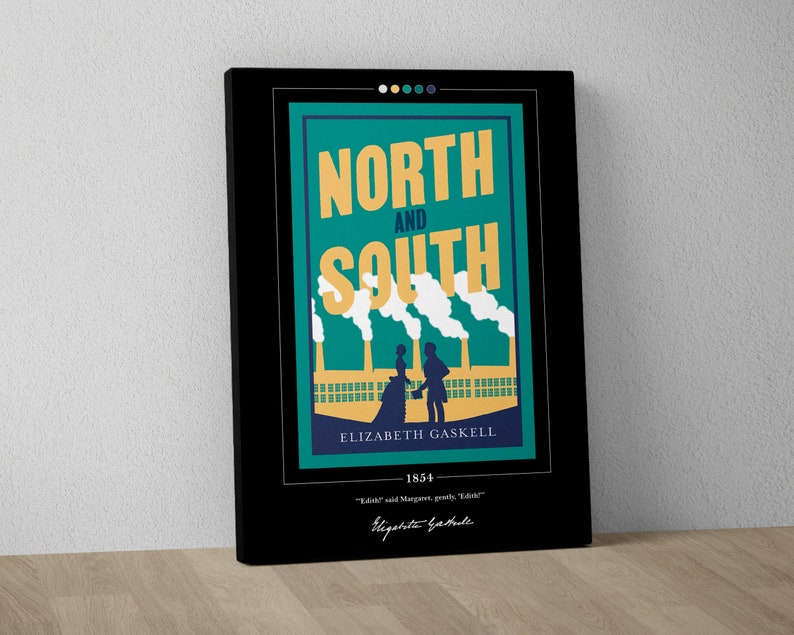 North and South Book Cover Poster Elizabeth Gaskell North - Etsy