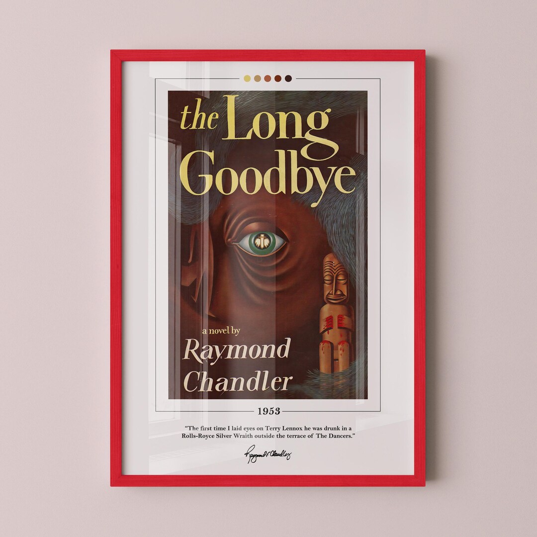 The Long Goodbye Book Cover Poster | Raymond Chandler, Book Posters ...