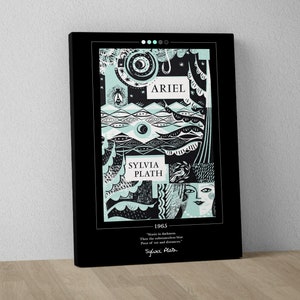 Ariel Book Cover Poster | Sylvia Plath, Ariel Poster, Ariel Print, Book ...
