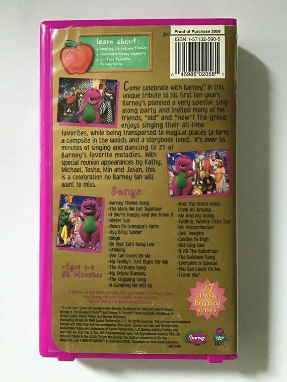 Barney Vhs Lot 27