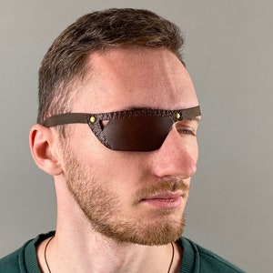 SET OF THREE Leather Eye Patch Eye Patch Man Eye Patch Woman Eye Patch ...