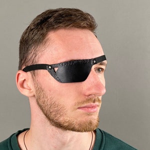 SET OF THREE Leather Eye Patch Eye Patch Man Eye Patch Woman Eye Patch ...