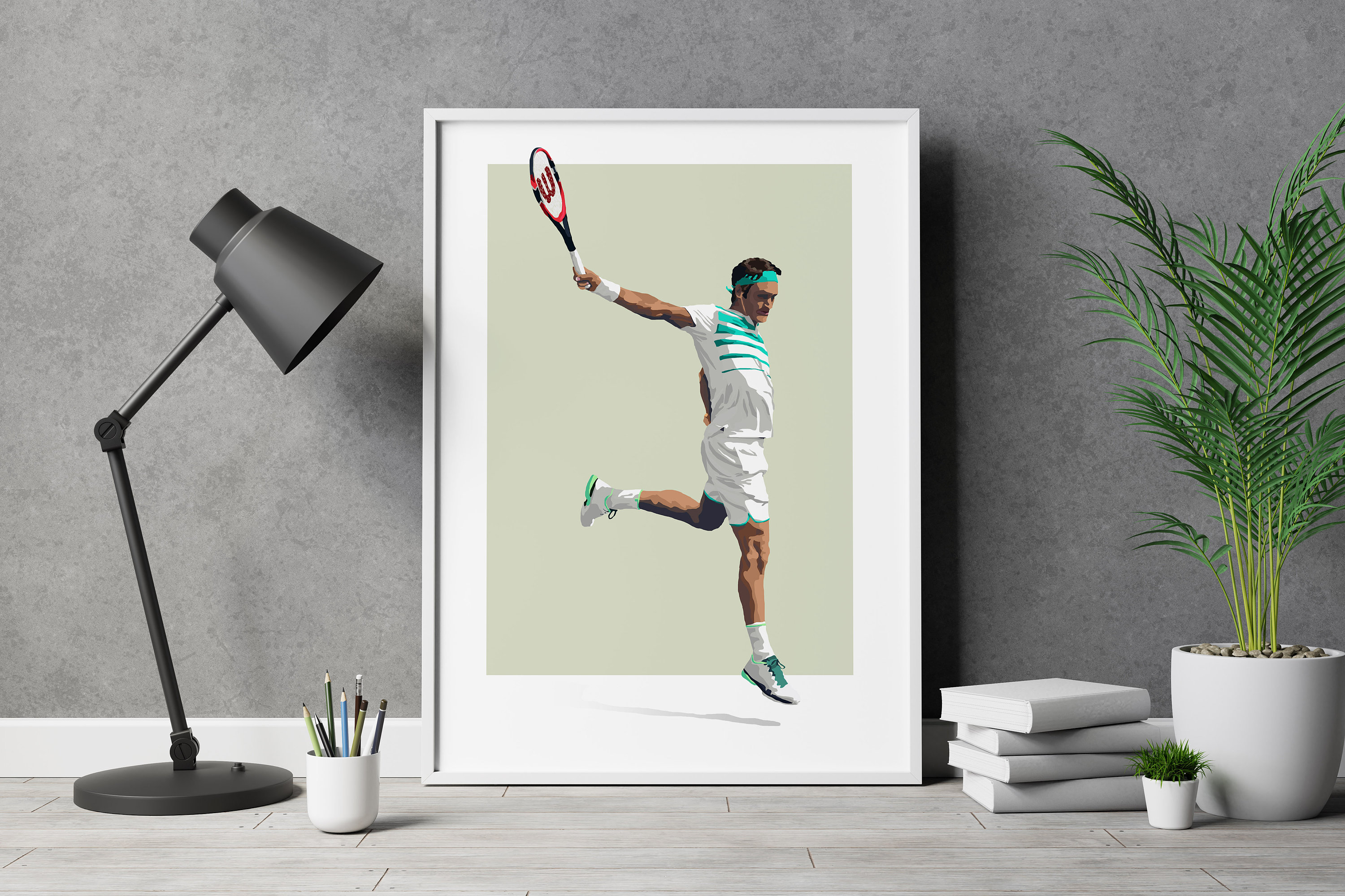 Roger Federer Poster / Tennis Icon / Legend Premium Matte Vertical Poster