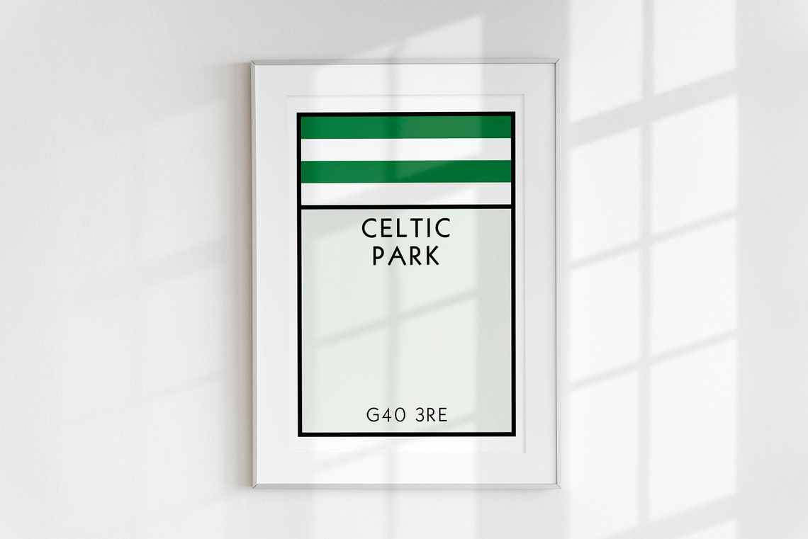 Celtic Monopoly Wall Art / Celtic Park Art Print / Celtic FC Poster ...