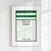 Celtic Monopoly Wall Art / Celtic Park Art Print / Celtic FC Poster ...