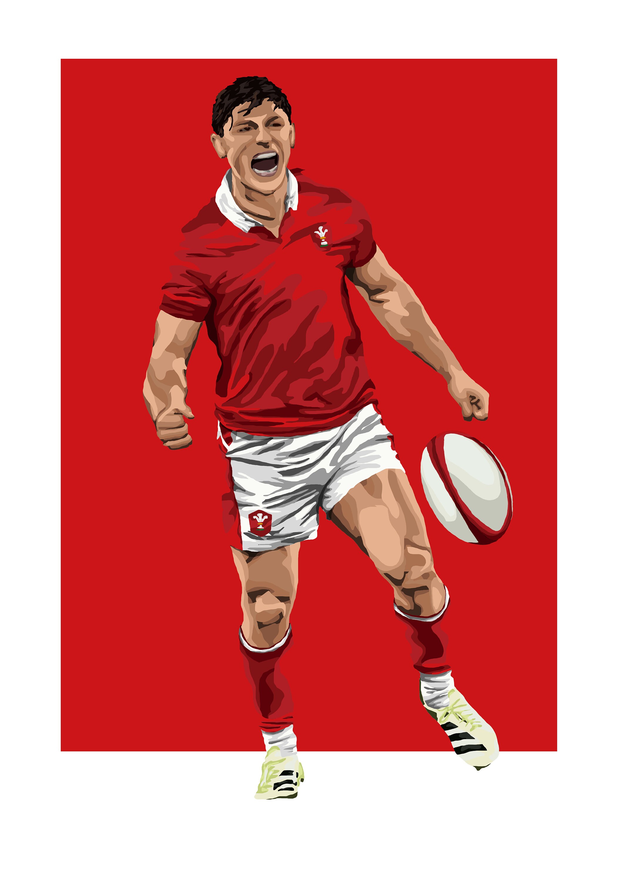 Louis Rees-zammit Art Print / Welsh Rugby Poster / Six Nations - Etsy ...