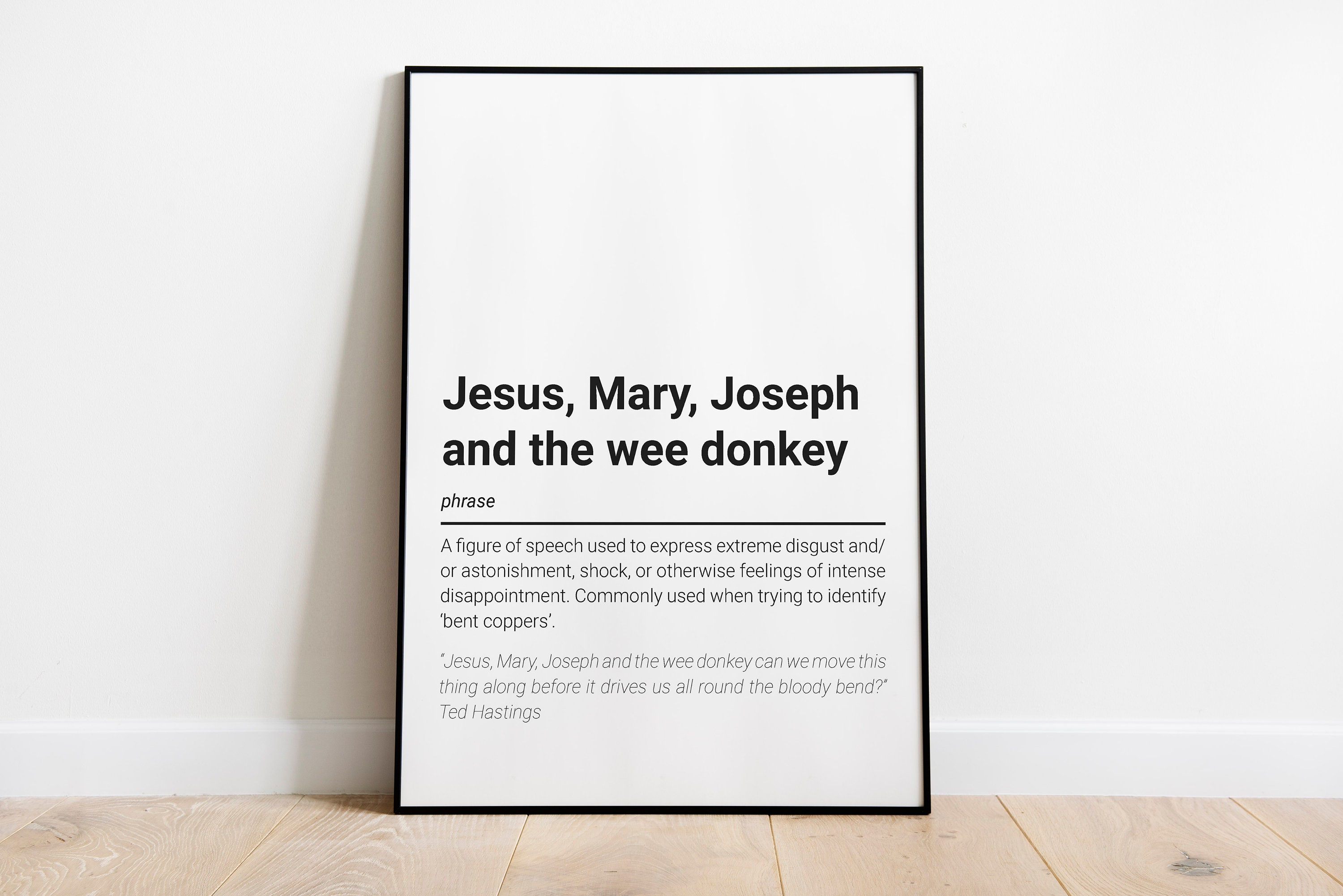 Jesus Mary Joseph and the Wee Donkey Definition Print / Wall - Etsy