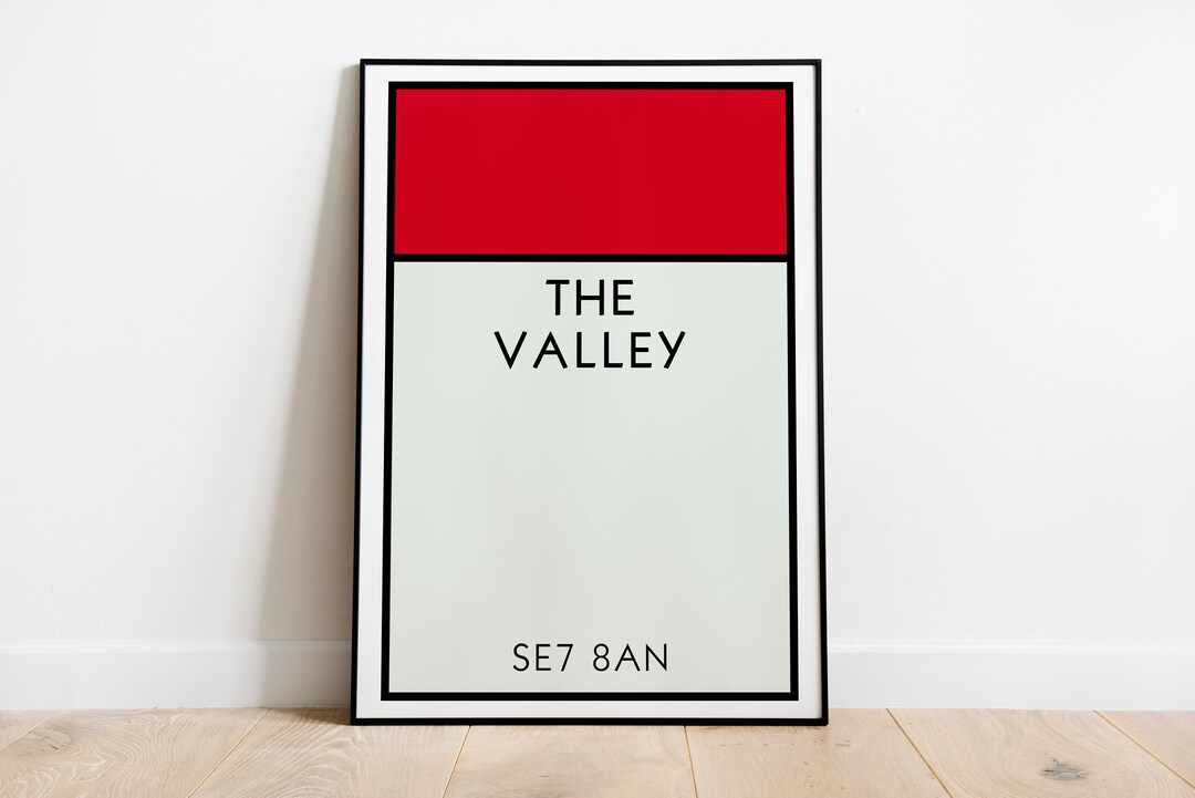 Charlton Athletic Monopoly Wall Art / the Valley Art Print / Charlton ...