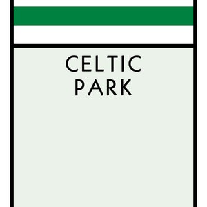 Celtic Monopoly Wall Art / Celtic Park Art Print / Celtic FC Poster ...