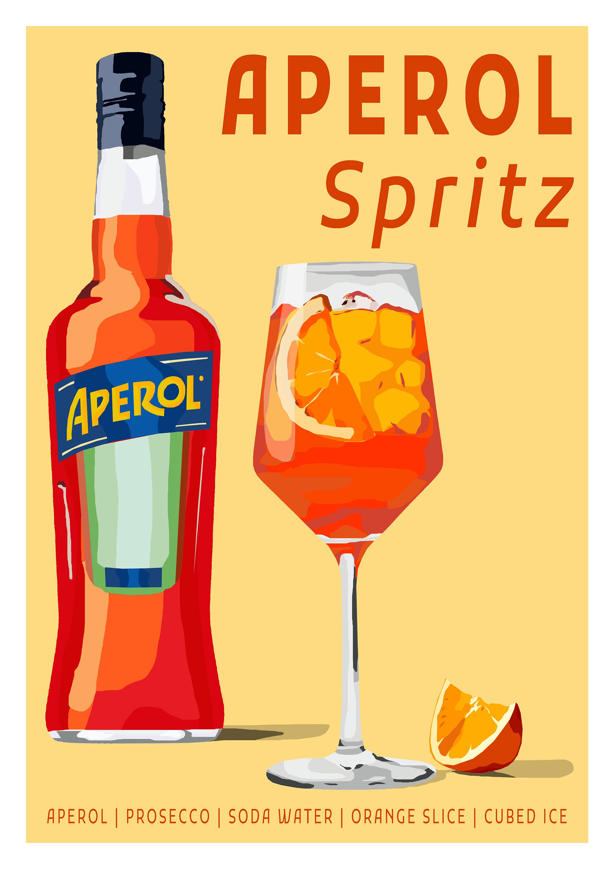 Aperol Spritz Art Print / Kitchen Wall Art / Art for Kitchen / - Etsy UK