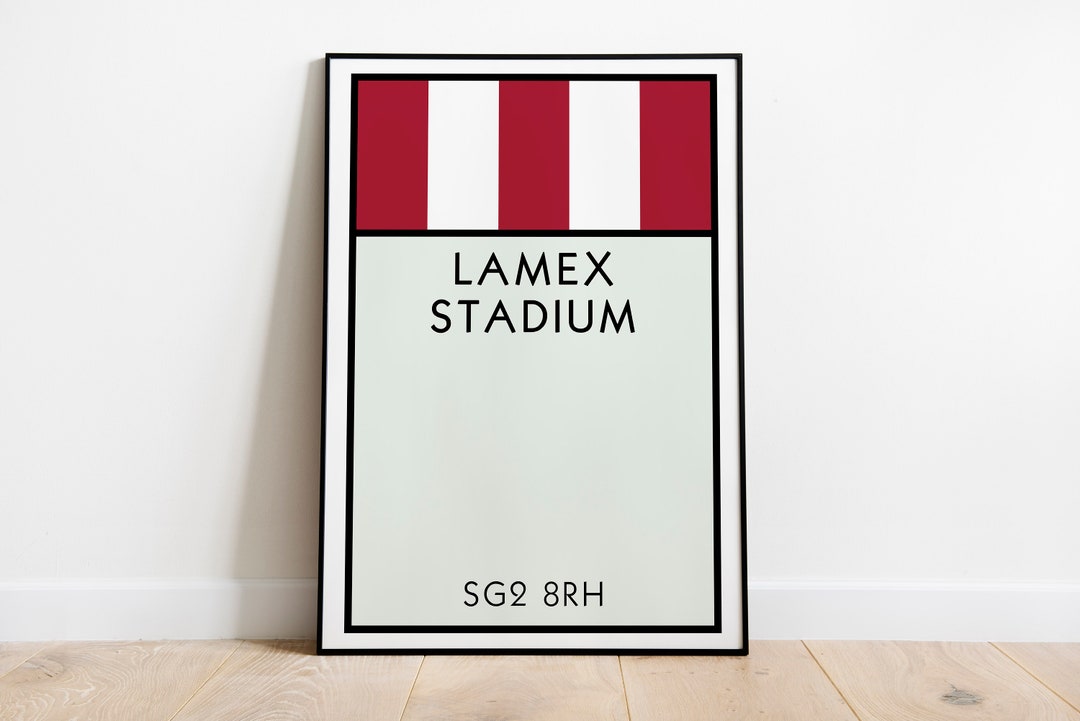Stevenage Monopoly Wall Art / Stadium Art Print / Stevenage Poster ...