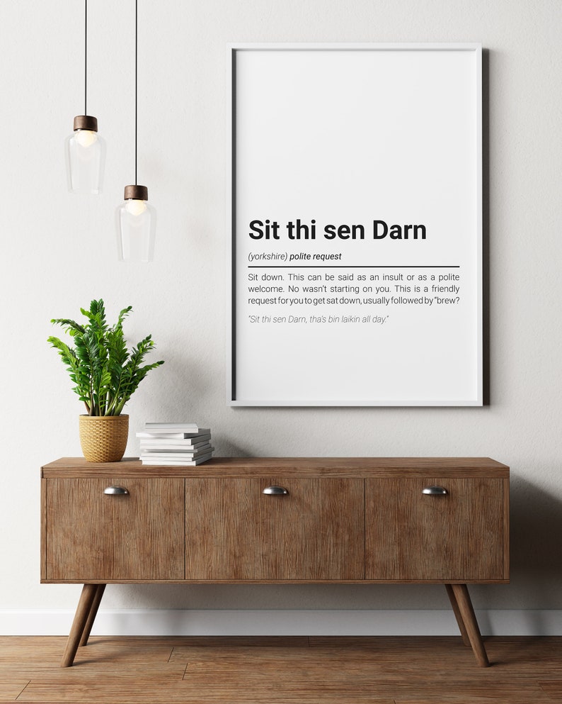 Sit Thi Sen Darn Definition Print / Wall Art Decor / - Etsy